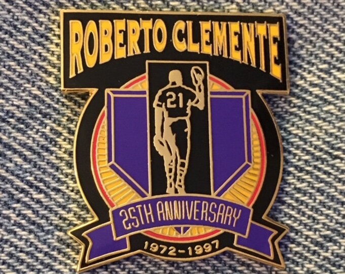 Roberto Clemente Lapel Pin ~ 25th Anniversary ~ Pittsburgh Pirates ...