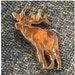Elk Pin ~ 90's Vintage With Extended Post and Jewelers Clasp - Etsy