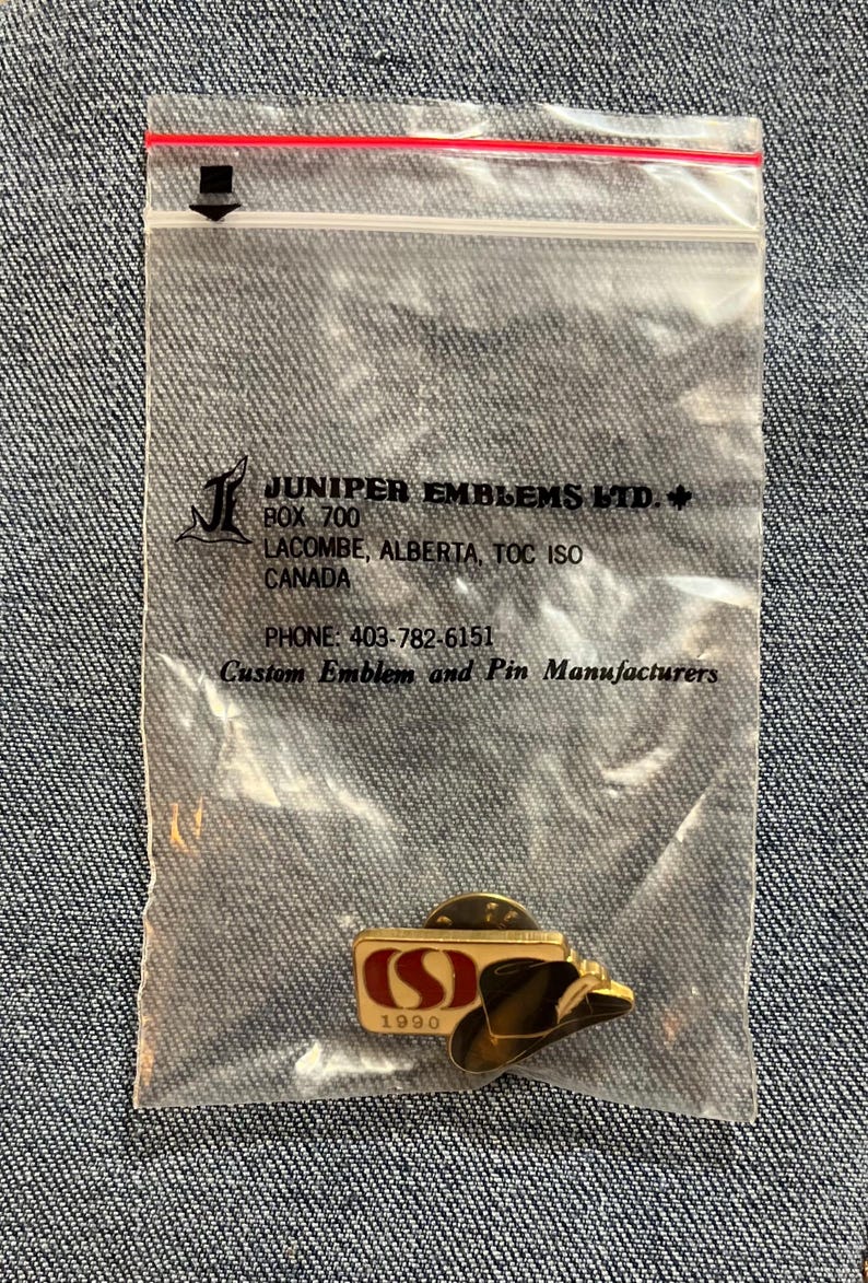 Calgary Stampede Pin ~ Cowboy Hat ~ 1990 Vintage ~ Sponsor Safeway ~ by ...