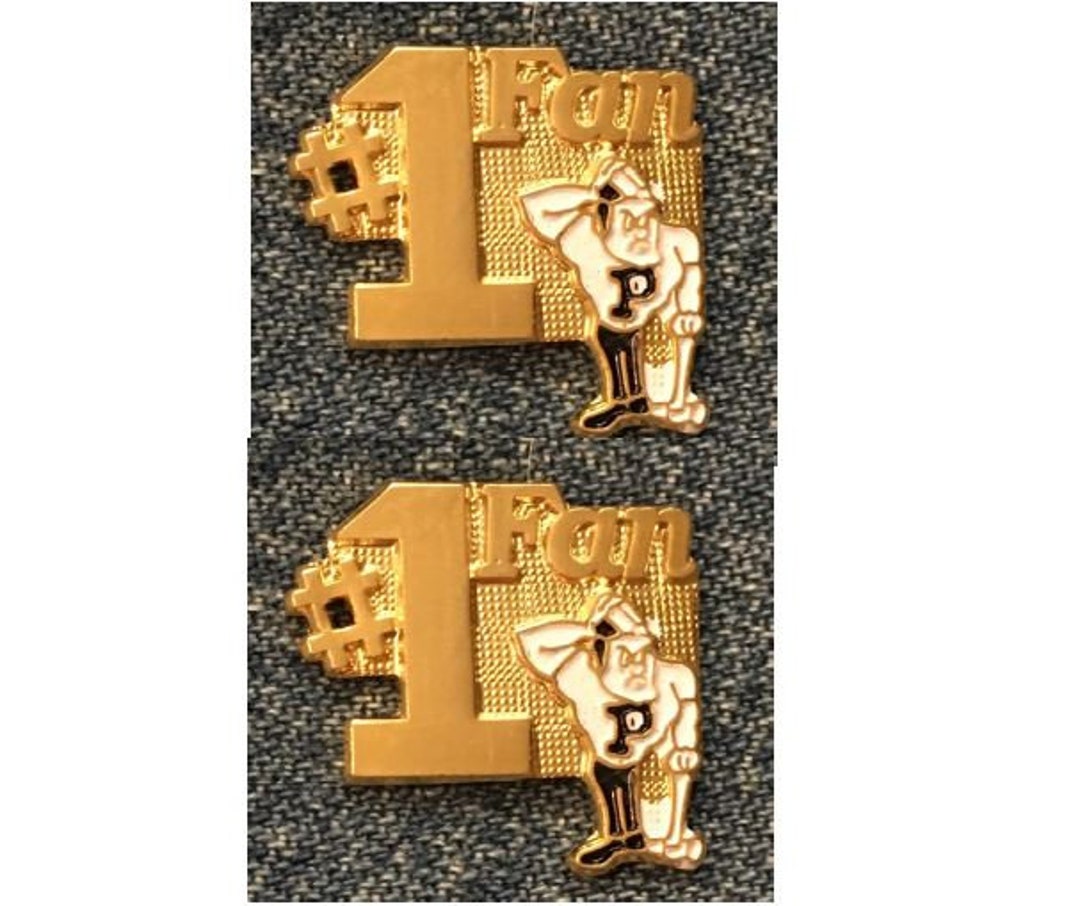 Purdue University ~ Boilermakers ~ #1 Fan Lapel Pin ~ Set of 2 ~ NCAA ...