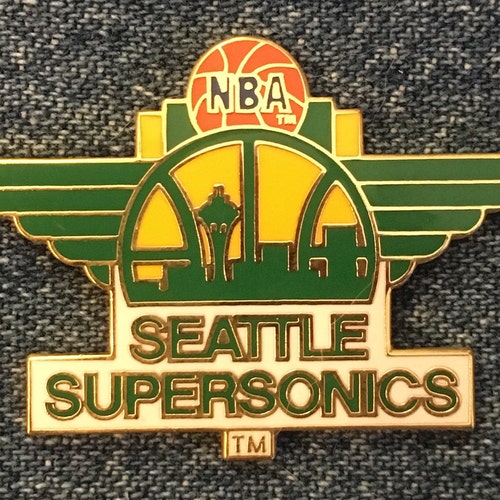 Seattle Supersonics Pin Sonics NBA Orange and Green - Etsy