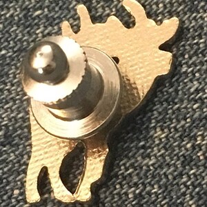 Elk Pin ~ 90's Vintage With Extended Post and Jewelers Clasp - Etsy