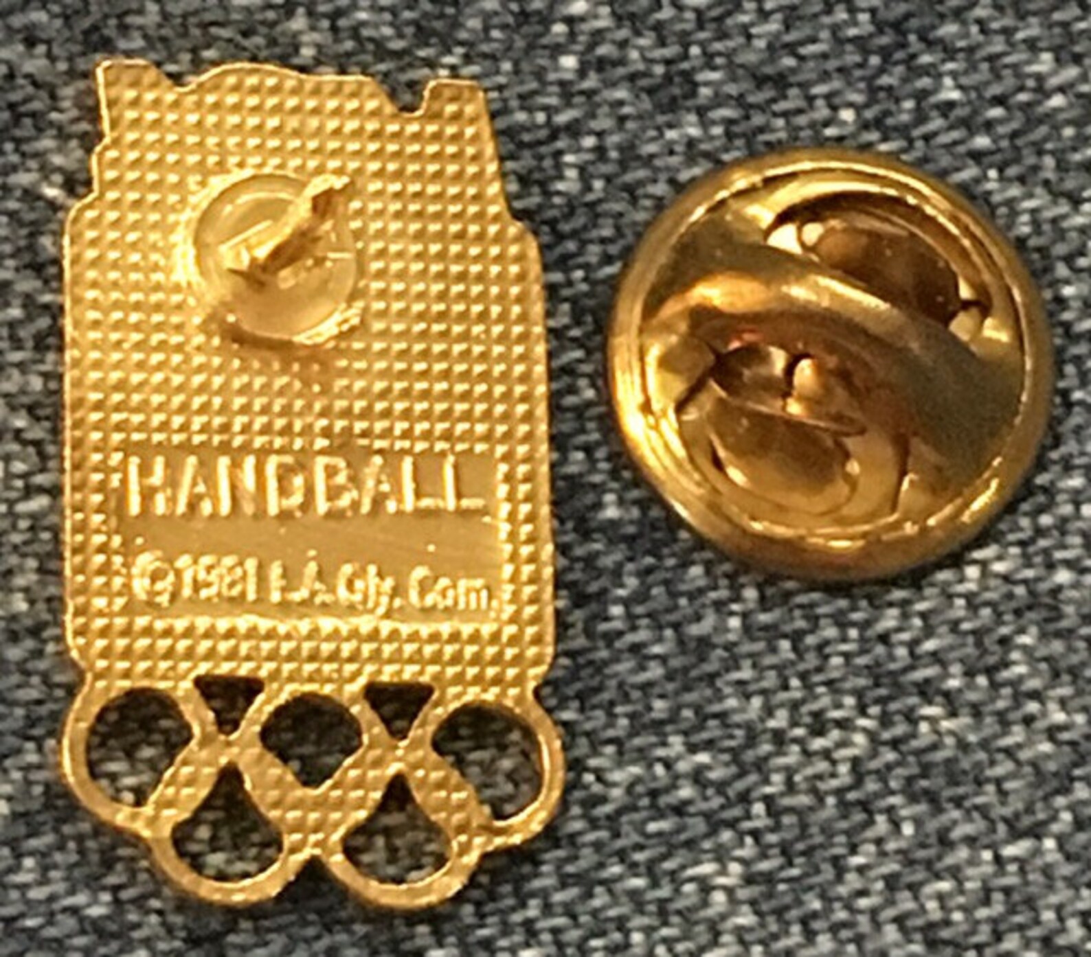 Handball Olympic Pin Badge ~ Set of 4 ~ Pictogram ~ 1984 Los Angeles ...
