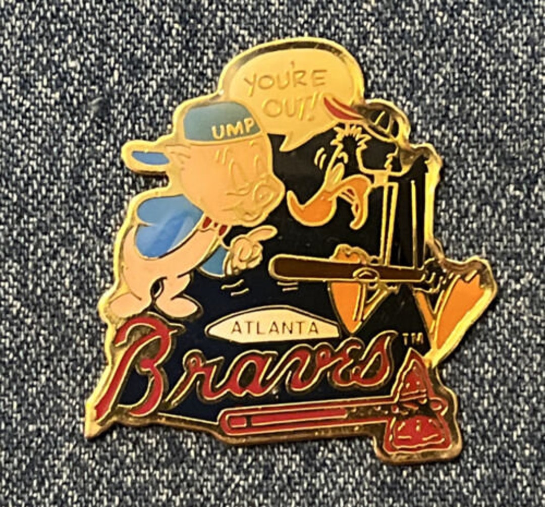 1992 Atlanta Braves Pin ~ Porky Pig & Daffy Duck ~ Looney Tunes ~ MLB ...