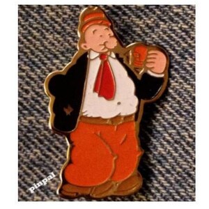 J Wellington Wimpy Brooch Pin Eating a Hamburger 80's - Etsy