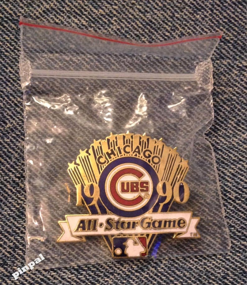 1990 Chicago Cubs Lapel Pin ~ Gold Tone ~ All Star Game ~ MLB ...