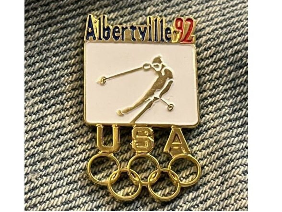 Alpine Skiing Olympic Pin 1992 Albertville USA Team 5 - Etsy