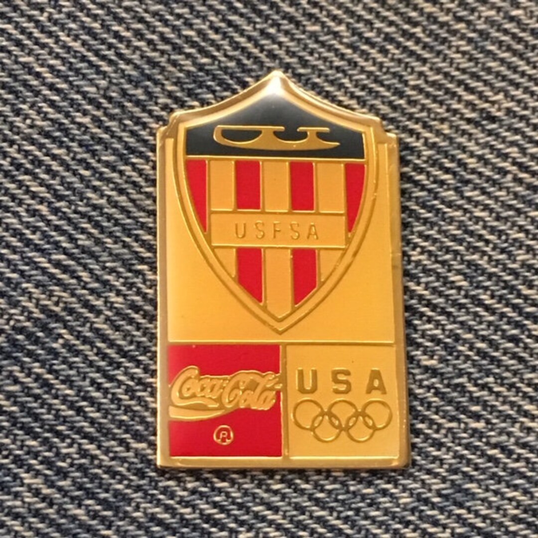 USFSA Logo ~ United States Figure Skating Ice Skating Pin ~ Coca Cola ...