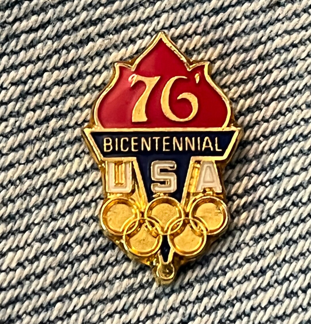 76’ Bicentennial USA NOC Pin ~ 1976 Centennial USOC - Etsy