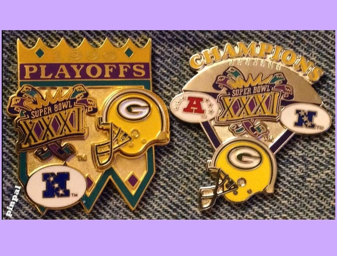 1996 Green Bay Packers Pin ~ Lot of 2 ~ NFL ~ Football ~ Super Bowl ...