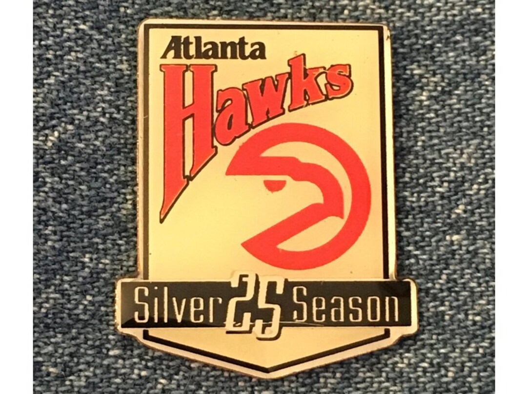 1992 Atlanta Hawks Pin ~ Silver 25 Season ~ NBA ~ Basketball ~ Official ...