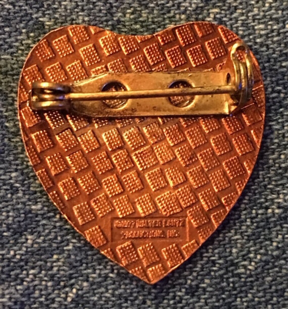 Splinter & Knothead Brooch Pin Heart 1977 Vintage - Etsy