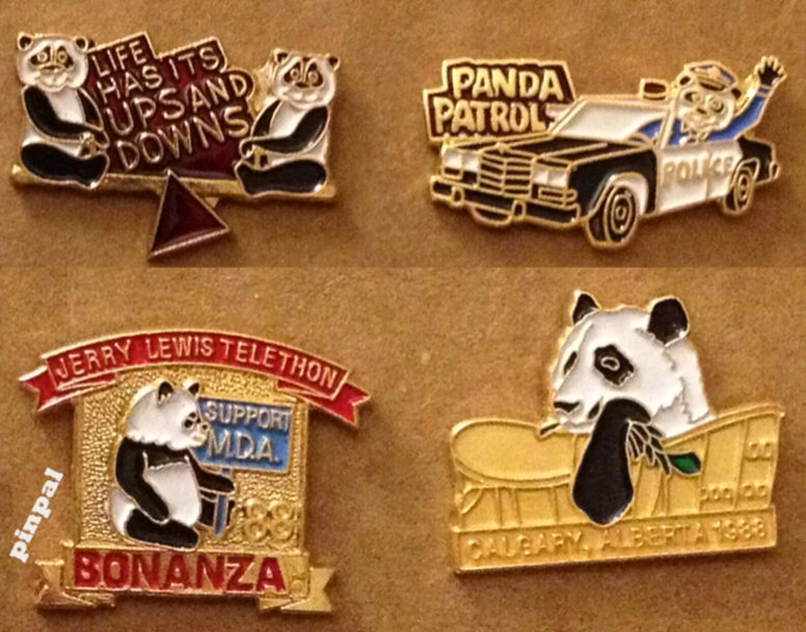 Panda Bear Pins Set of 13 Pins 80's Vintage 1988 | Etsy