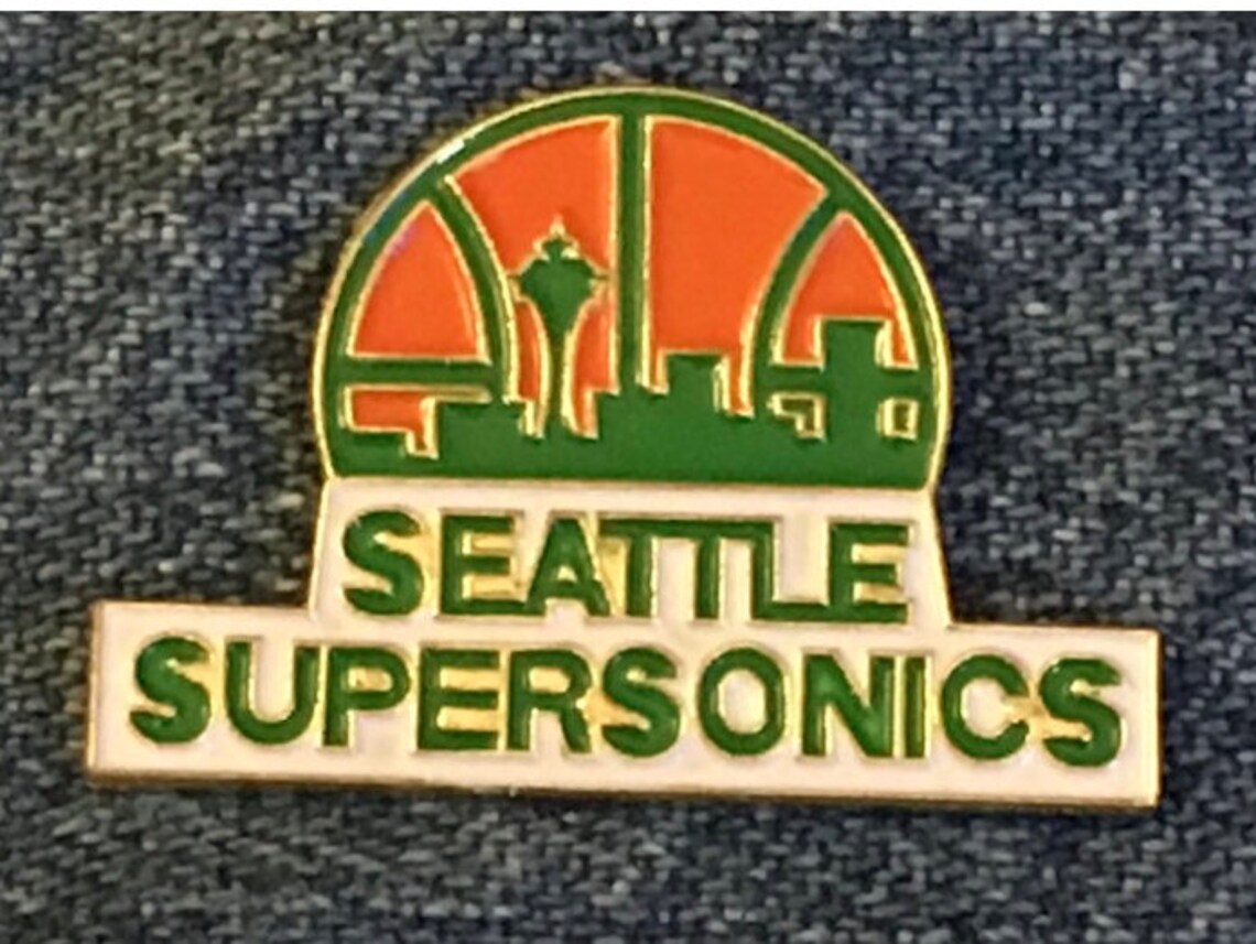 Seattle Supersonics Pin Sonics NBA Orange and Green - Etsy