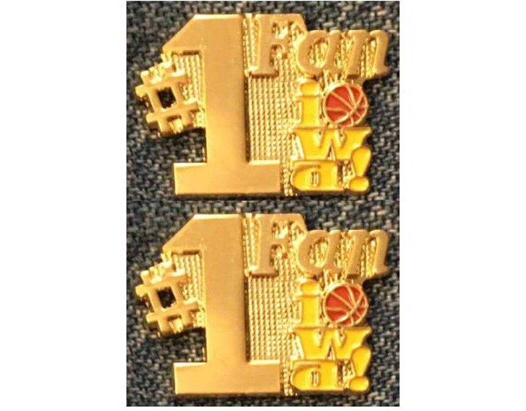 University of Iowa ~ #1 Fan Lapel Pin ~ Set of 2 ~ NCAA ~ Basketball ...