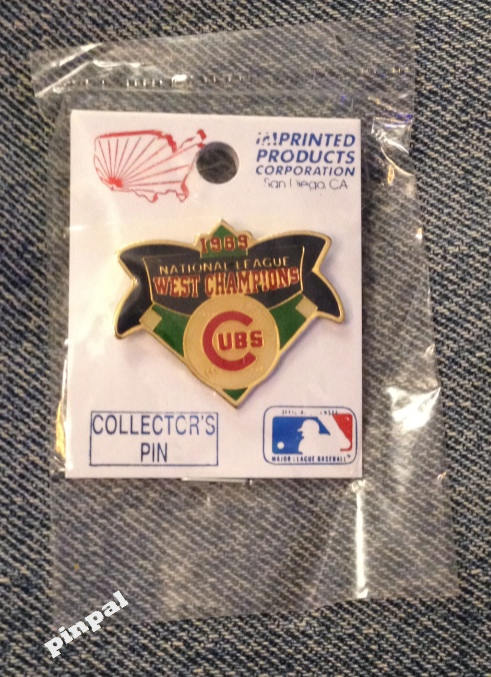 1989 Chicago Cubs Lapel Pin ~ National League West Champions ~ Vintage ...