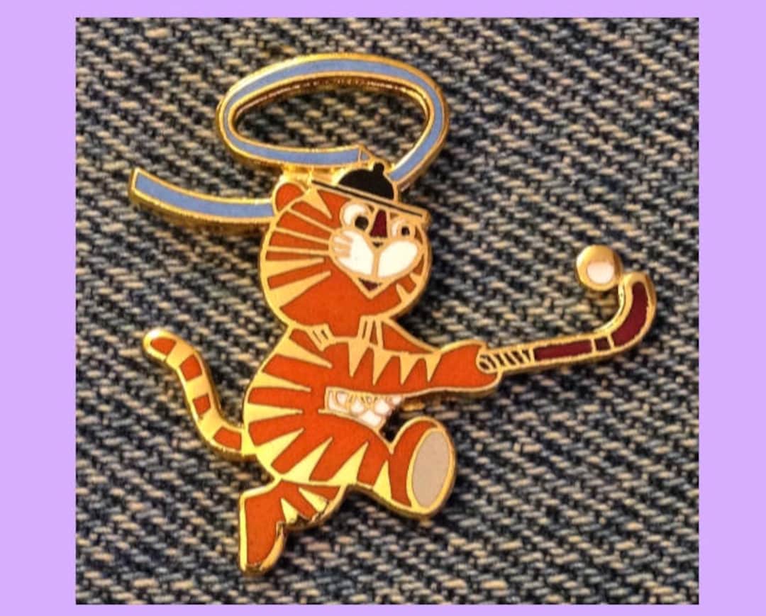 Field Hockey Olympic Pin ~1988 Seoul ~ Mascot ~ Hodori the Tiger~ by ...