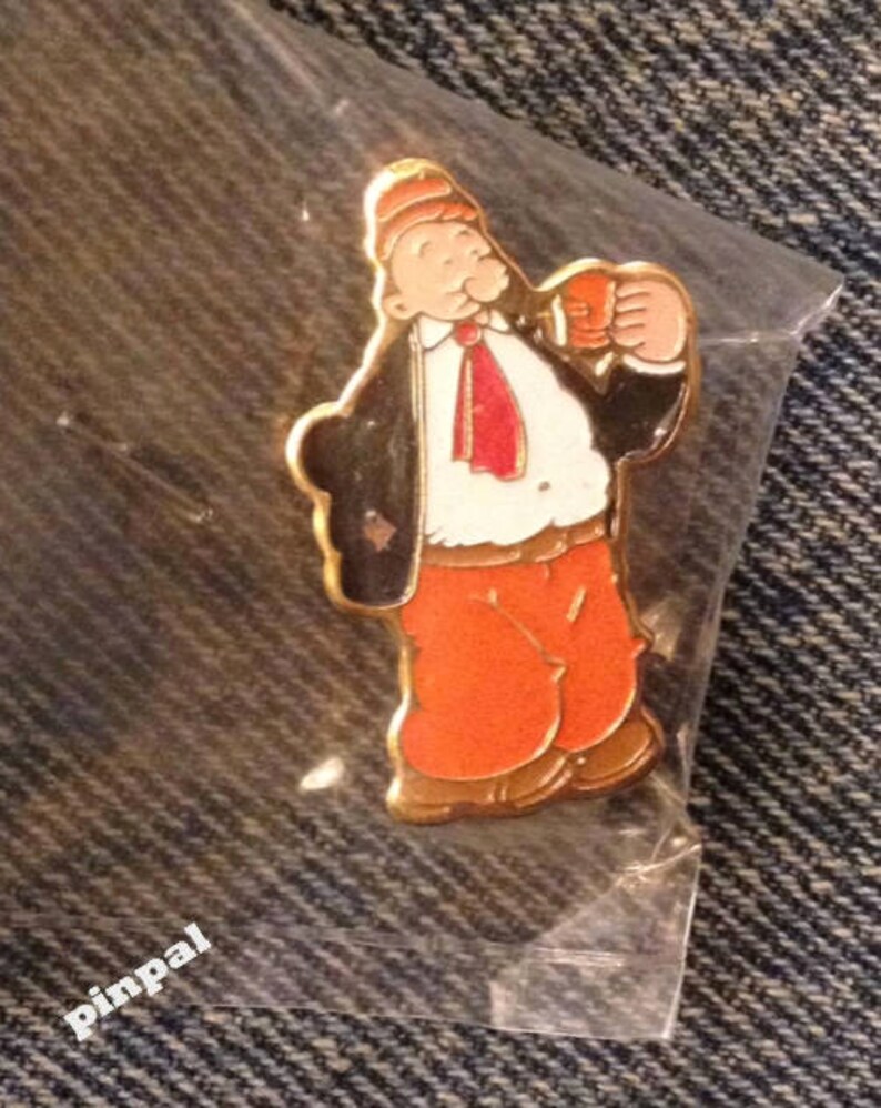 J Wellington Wimpy Brooch Pin Eating a Hamburger 80's - Etsy