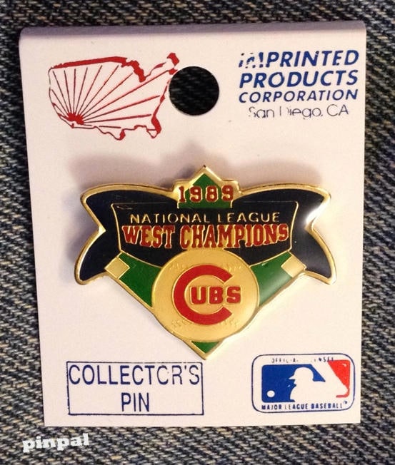 1989 Chicago Cubs Lapel Pin ~ National League West Champions ~ Vintage ...