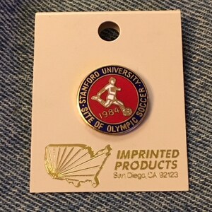 Soccer Olympic Pin 1984 Los Angeles Stanford University - Etsy