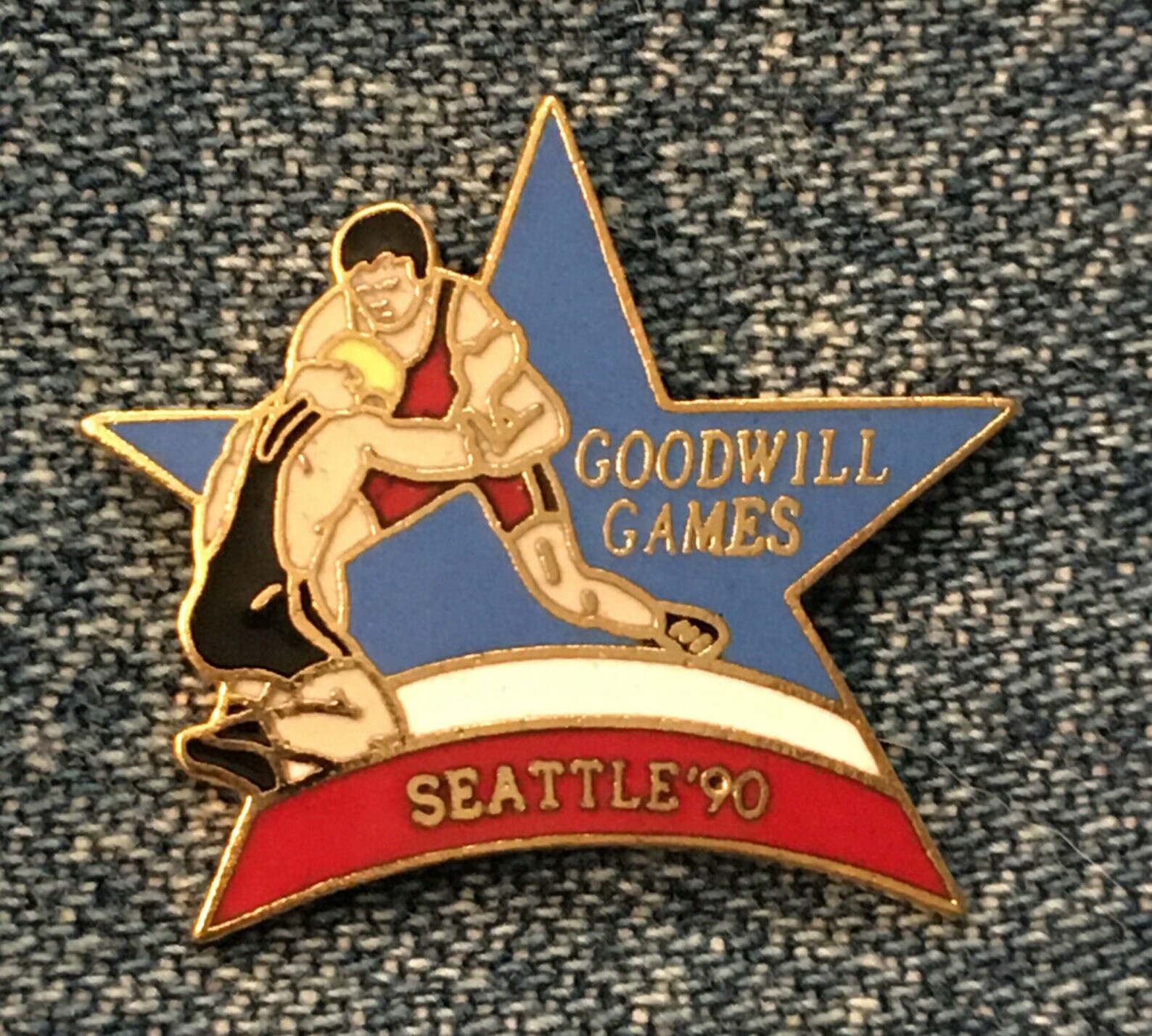 Wrestling Lapel Pin 1990 Goodwill Games in Seattle USA - Etsy