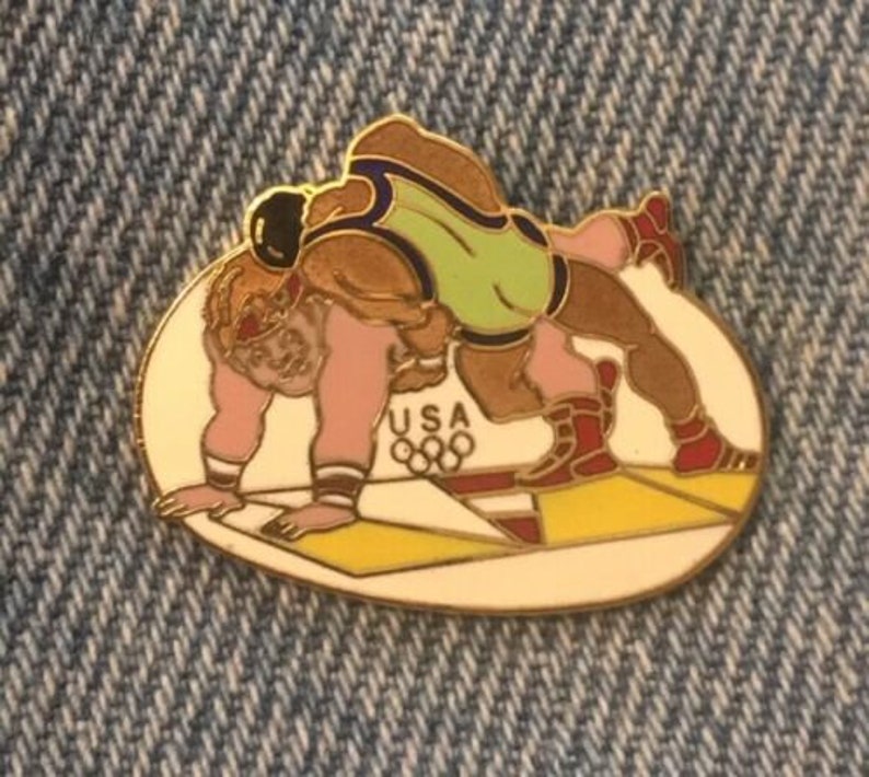 Collection of 8 Wrestling Olympic Pins | Etsy