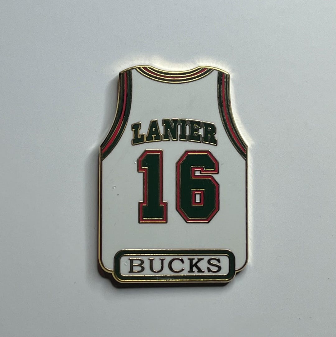 Milwaukee Bucks Pin ~ Bob Lanier ~ #16 Jersey ~ 1998 Vintage Lapel Pin ...