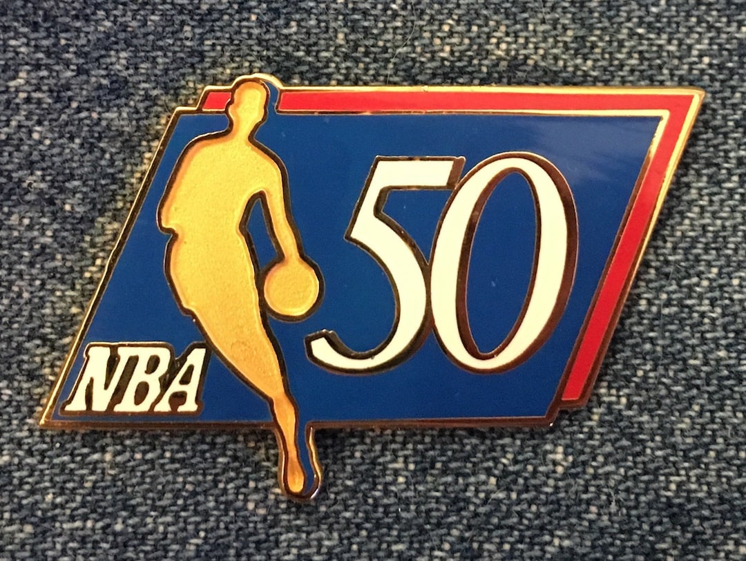 NBA Logo Lapel Pin ~ 50 Years ~ Vintage 1996 ~official Licensed Product ...
