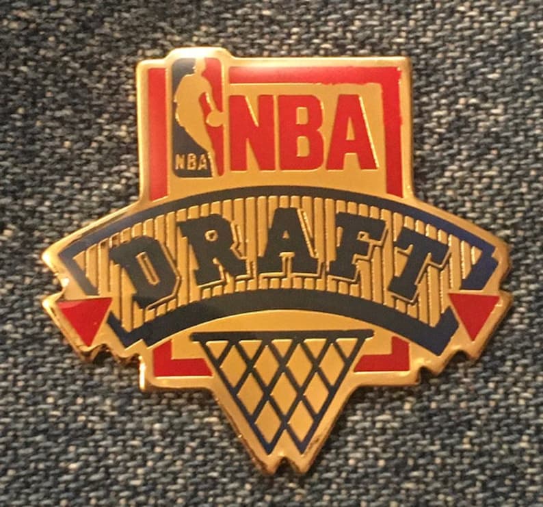 NBA Draft Lapel Pin Set of 2 Silver & Goldtone National | Etsy