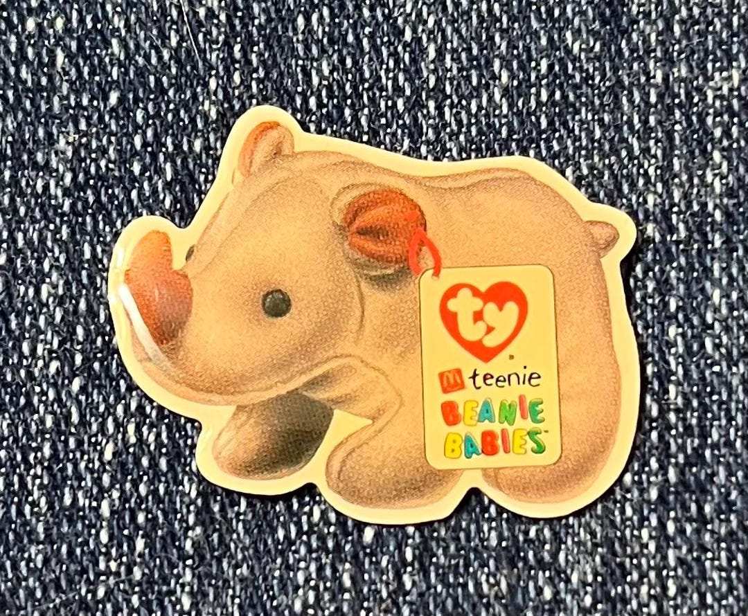 Spike the Rhinoceros ~ Mcdonald's Ty Teenie Beanie Babies Crew Pin ...
