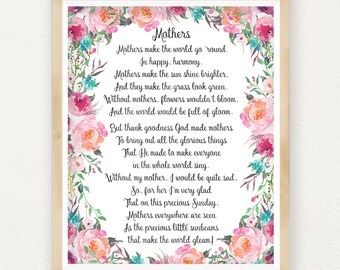 Mother son poem | Etsy