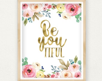 Beyoutiful print | Etsy