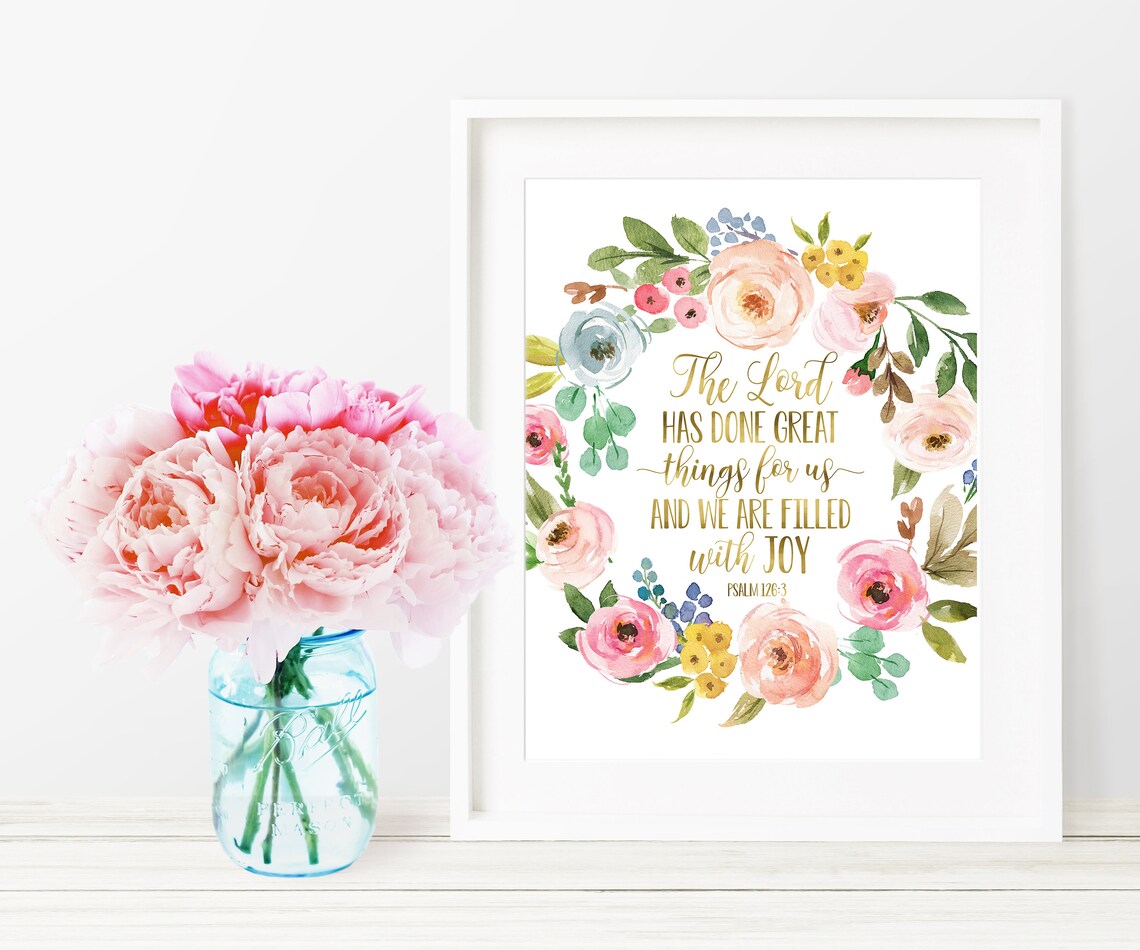 The Lord Has Done Great Things for Us Psalm 126:3 Scripture | Etsy