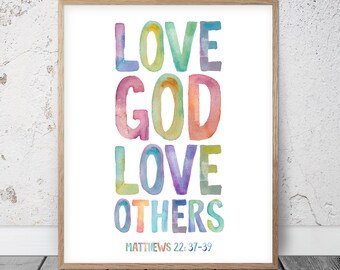 Matthew 22 37 | Etsy