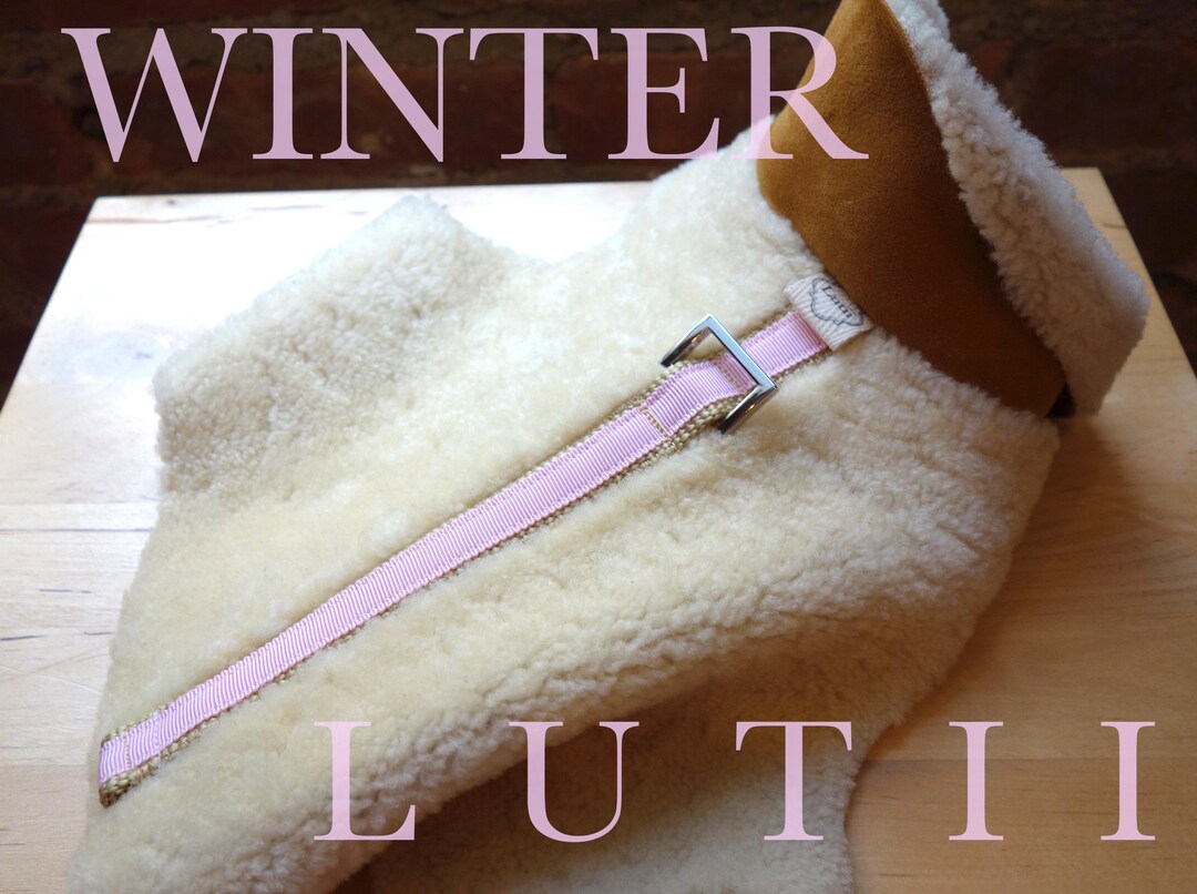 Shearling Dog Coat, Shearling Dog Jacket, Dog Coat, Dog Pet Clothing ...