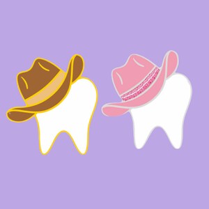 Cowboy Hat Tooth Pin for Dentists Great Dental Gift Dental Hygienist ...