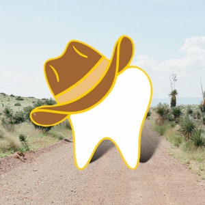 Cowboy Hat Tooth Pin for Dentists Great Dental Gift Dental Hygienist ...