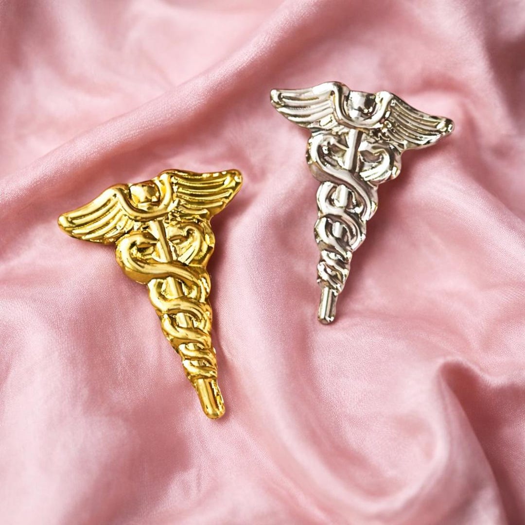 Caduceus Mini Enamel Pin for Healthcare Professionals Doctor Nurse ...