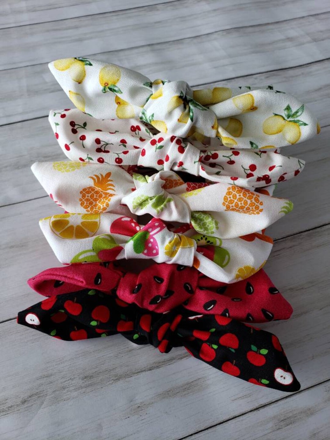 Fresh Fruit Knotty Bow Headbands - Etsy