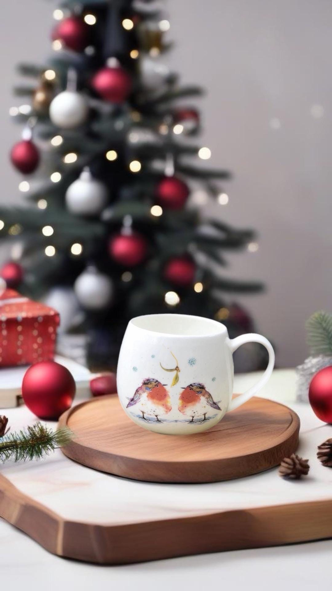 Robin Mug, Robin Date Hug Mug, Festive Love Mug, Christmas Robins - Etsy