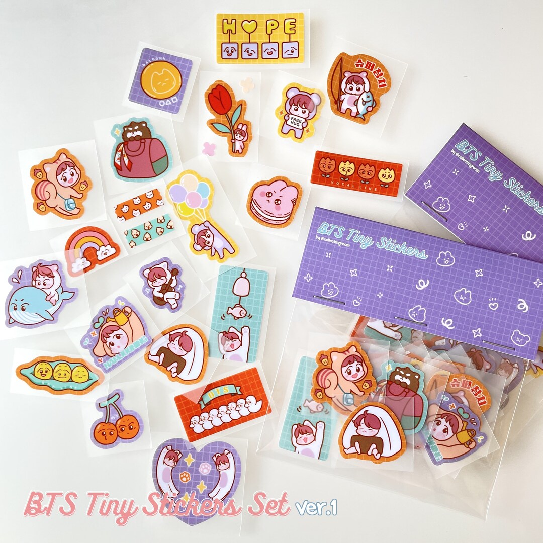 BTS Tiny Stickers Set - Etsy