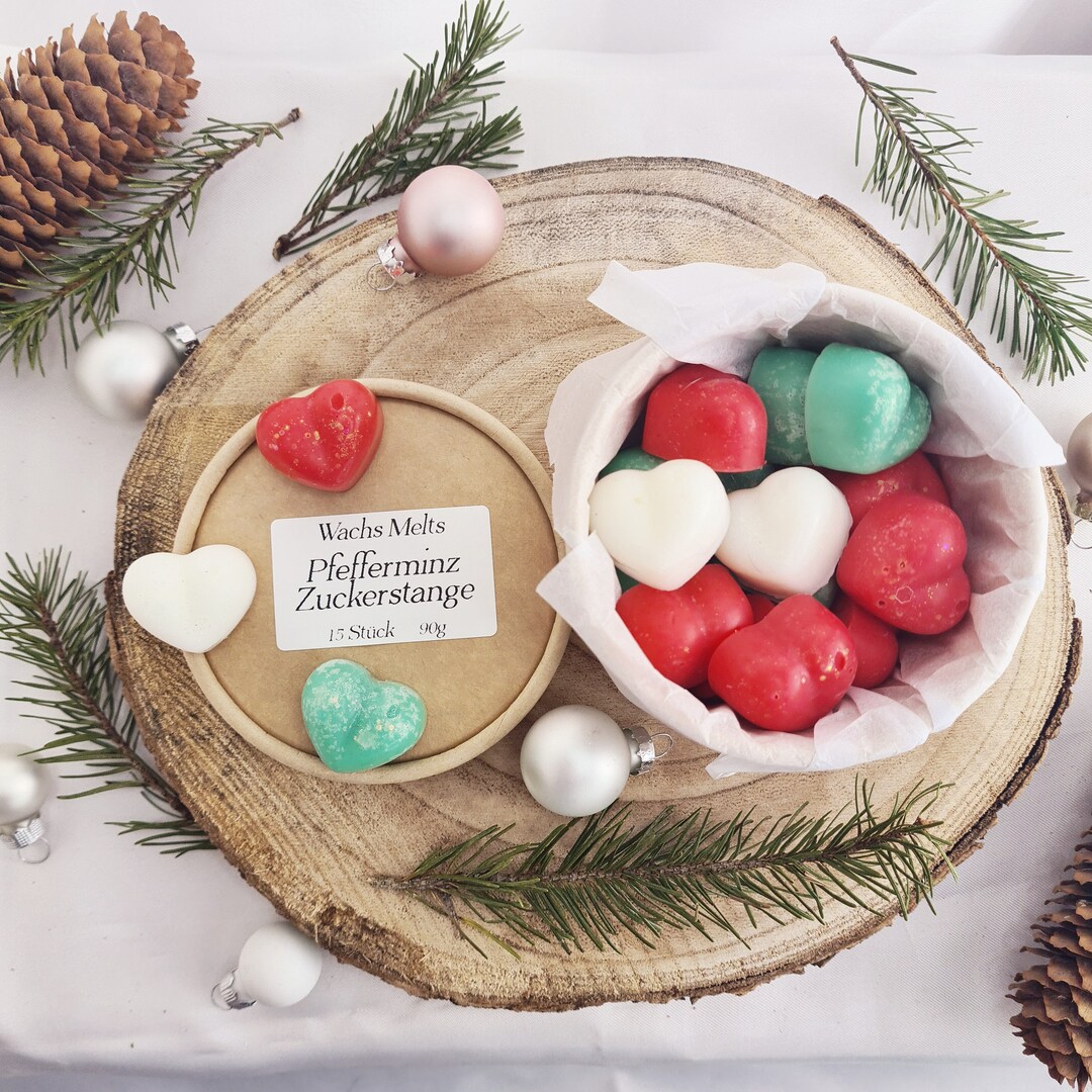 Wax Melts Made From Soy Wax Peppermint Candy Cane Christmas - Etsy