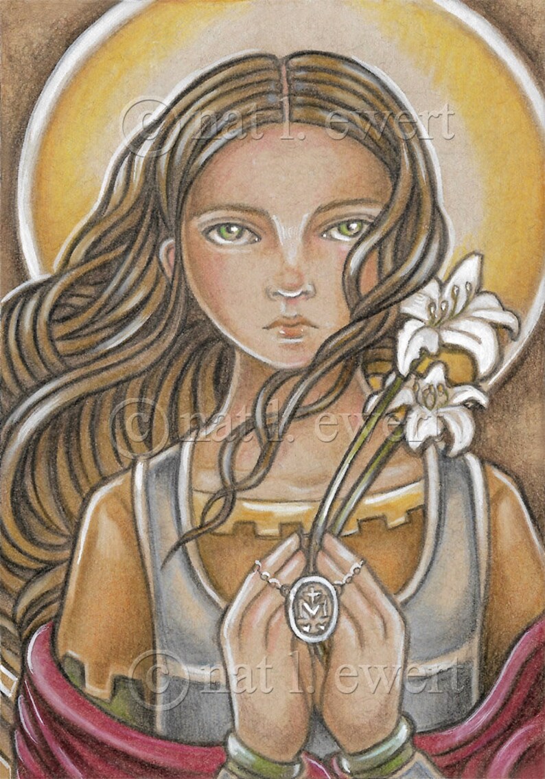 Saint Maria Goretti Art Print Home Decor Wall Art - Etsy