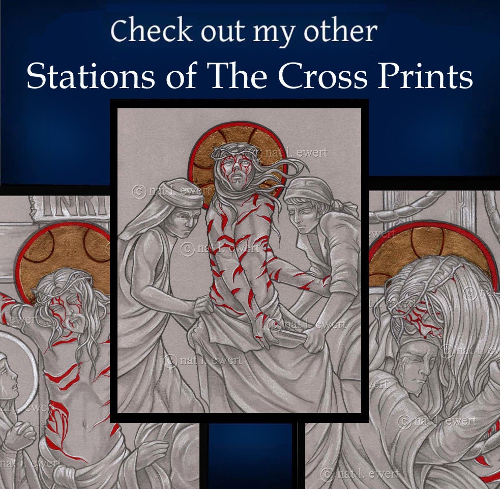 Stations of the Cross 12 Print, Gift for Friend, Confirmation, Easter ...
