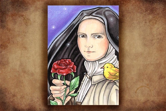 Art Print Saint Therese Inspirational Patron Wall Art - Etsy