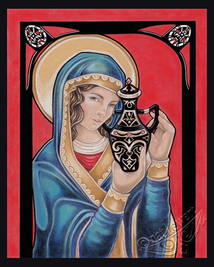 St Mary Magdalene Saint Magdalene Baptism Gift Inspirational Print ...