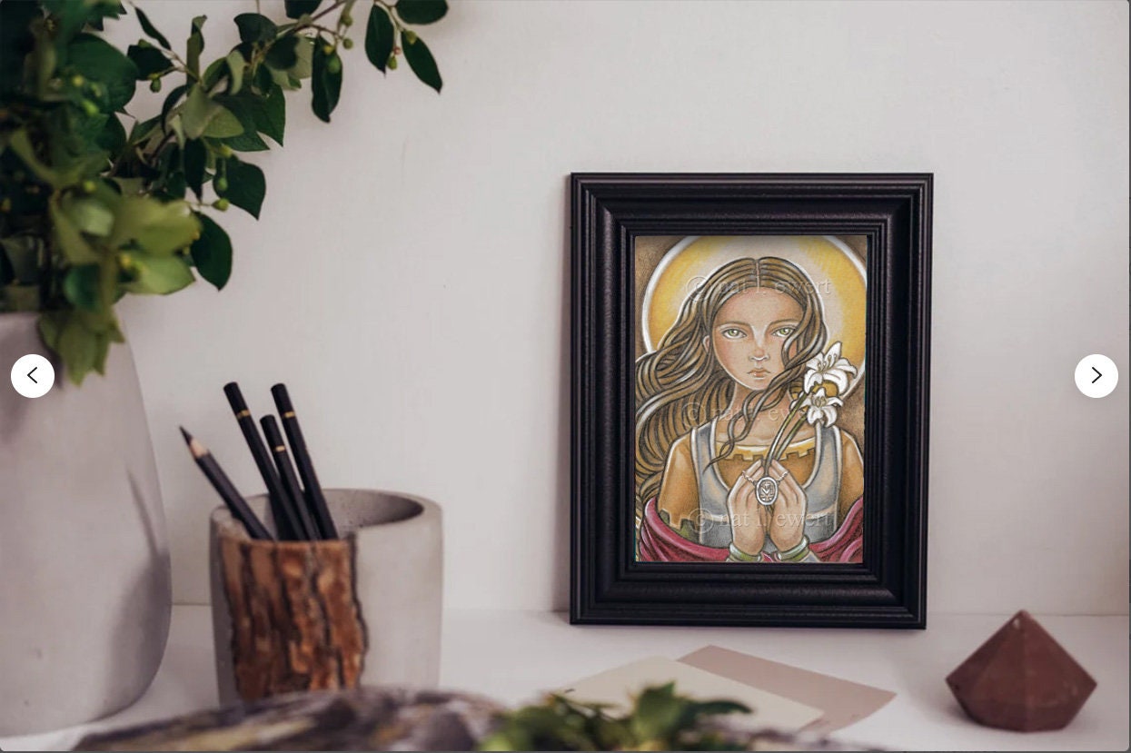 Saint Maria Goretti, Art Print, Home Decor, Wall Art, Spiritual ...