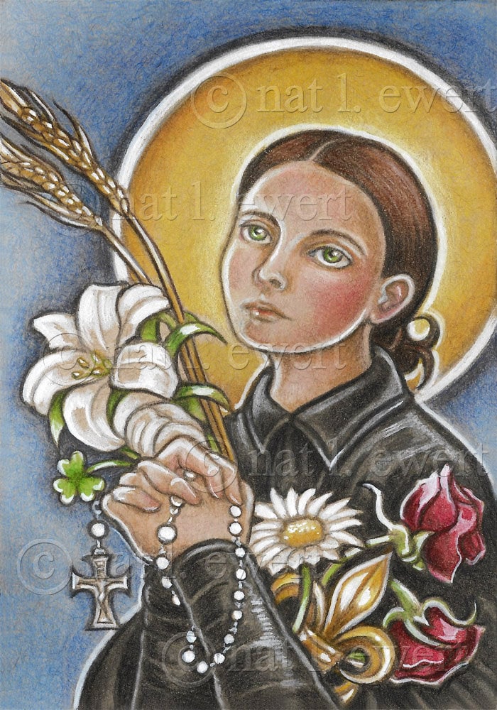 Saint Gemma Galgani, Art Print, Home Decor, Wall Art, Spiritual ...