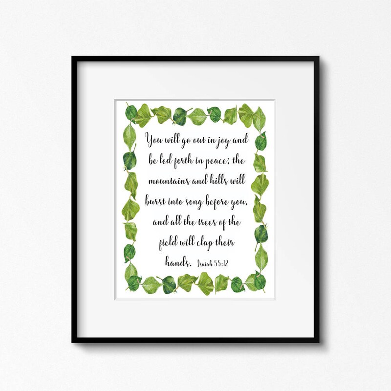 Isaiah 55 12 - Etsy