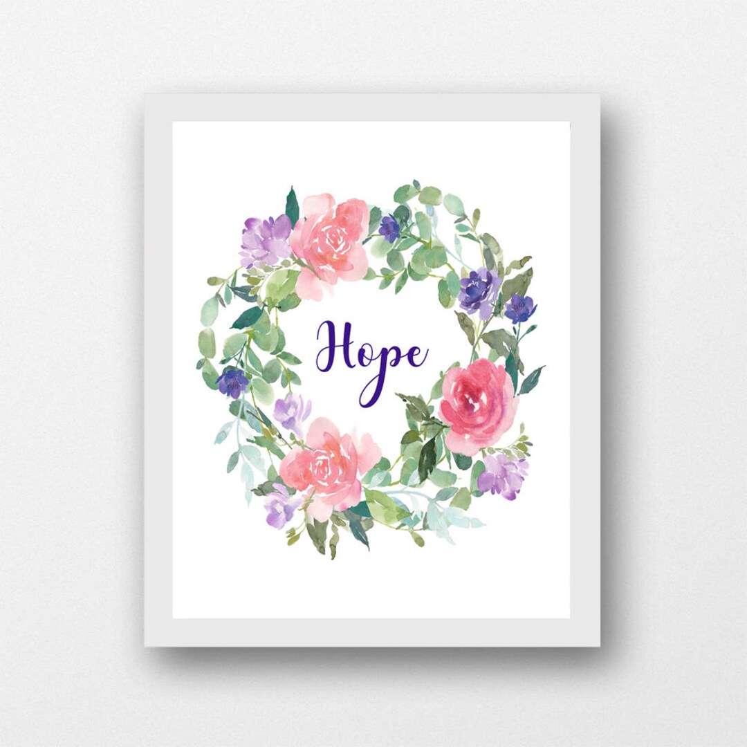 Hope Word Art, Instant Download Printable Art, Hope Art, Inspirational ...